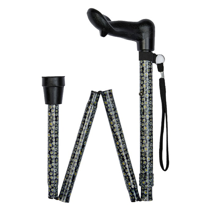 Ziggy Floral Anatomical Cane Right-Handed | Health and Care