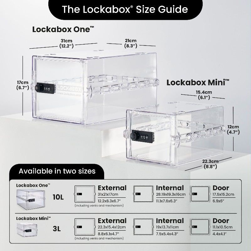 Lockabox Mini™ Lockable Box (Crystal) | Health and Care
