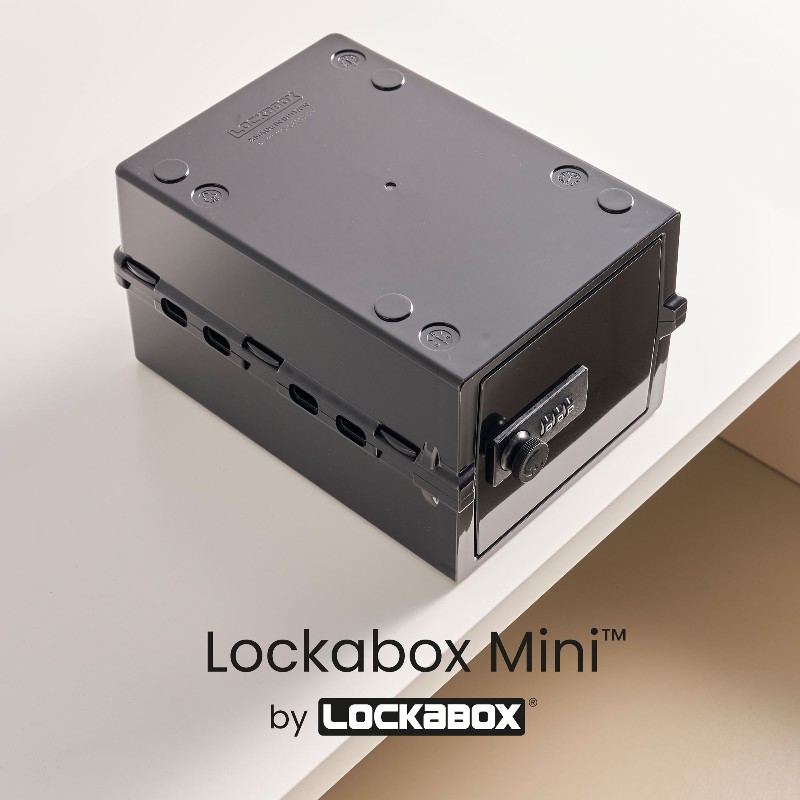Lockabox Mini™ Lockable Storage Box Jet | Health and Care