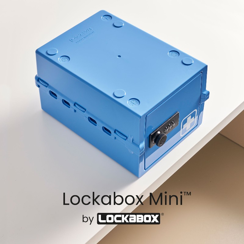 Lockabox Mini™ Lockable Storage Medi Blue | Health and Care