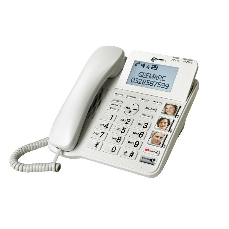 Geemarc CL595 Big Button Corded Phone with Answering Machine | Health ...