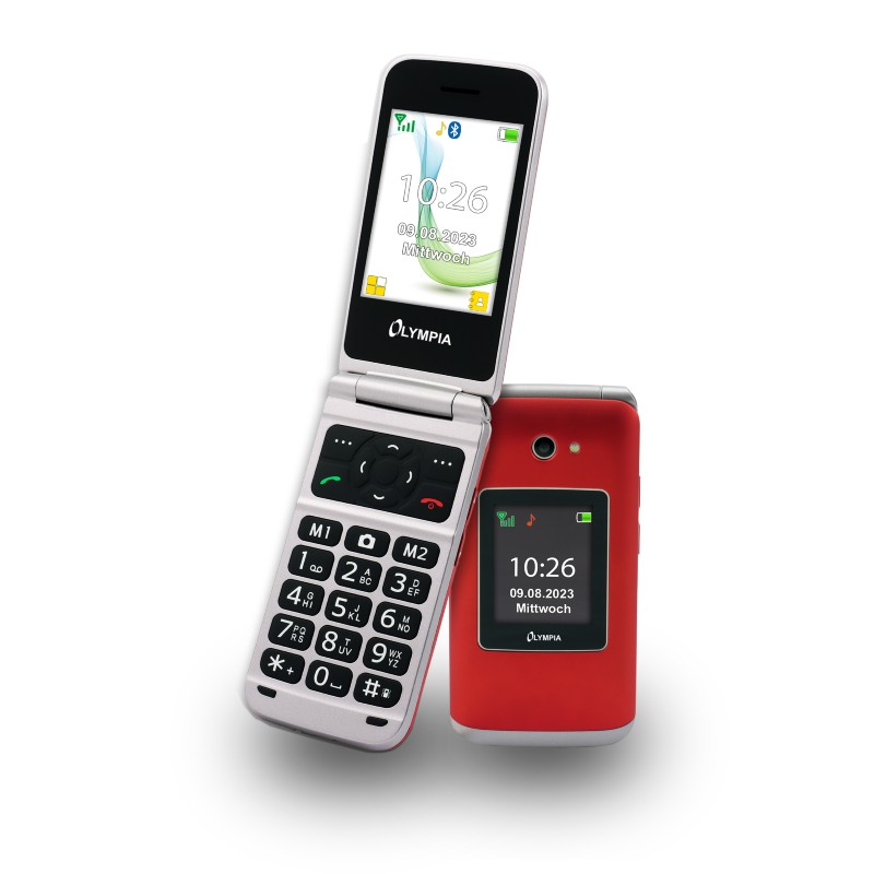 Easyphones Olympia VITUS Flip Phone Red | Health and Care