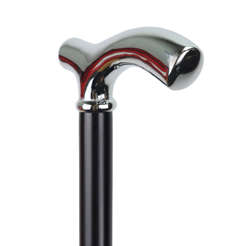 Elegant Chrome Crutch-Handle Dress Cane | Health and Care