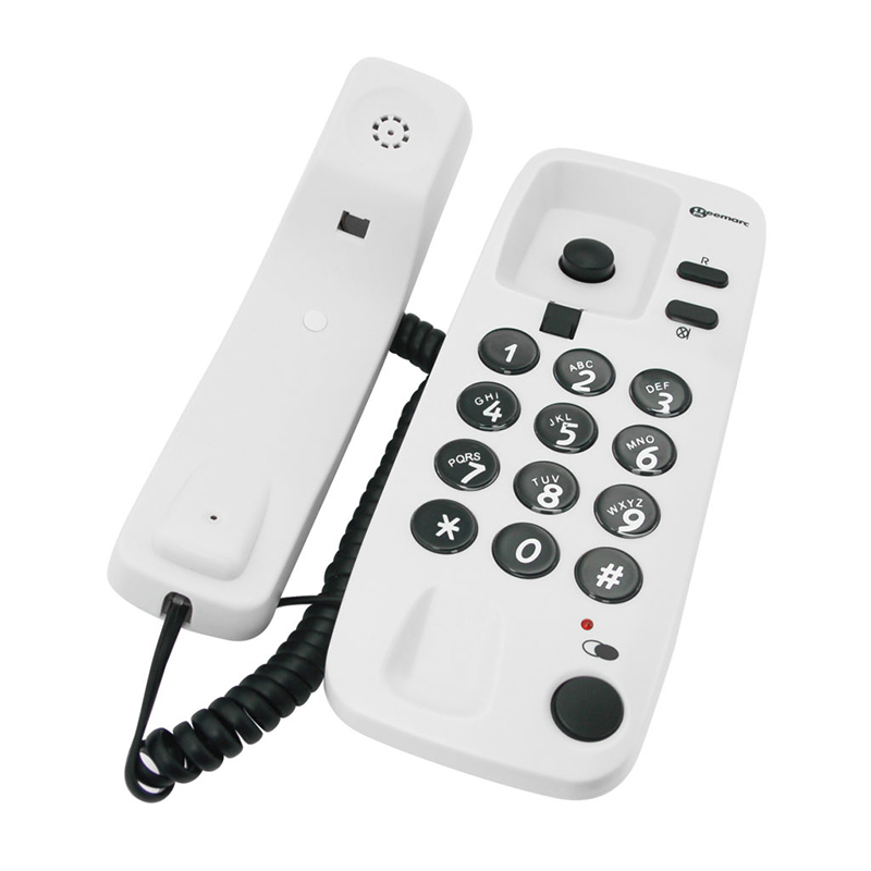 Geemarc Pearl White Marbella Corded Telephone | Health and Care