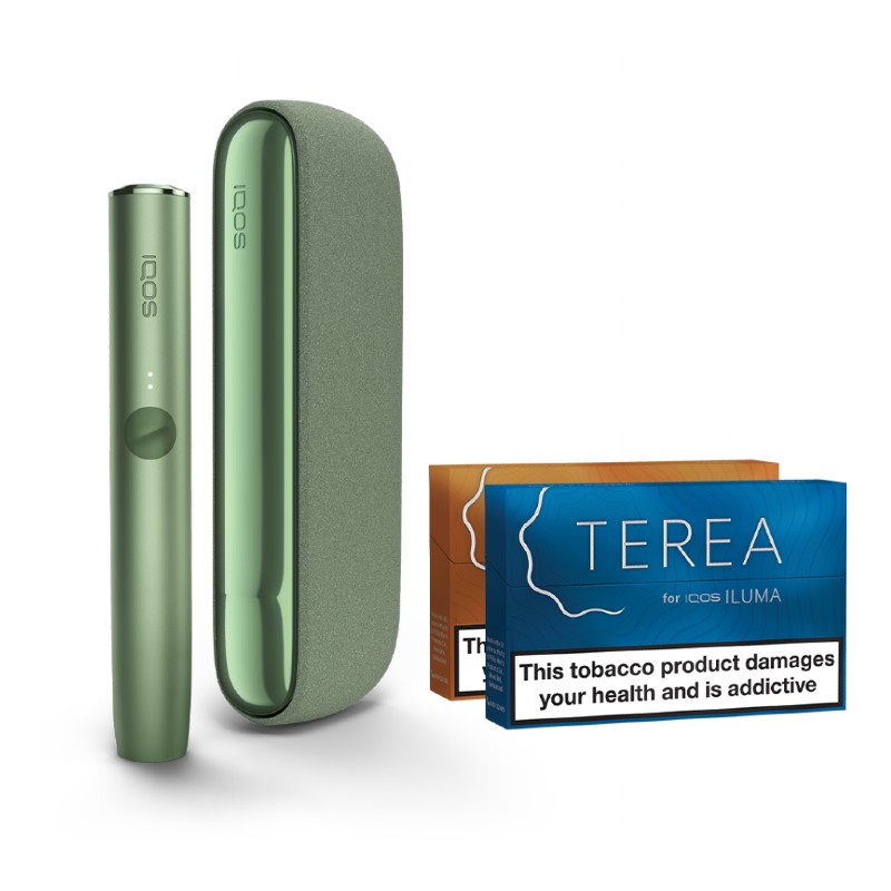 IQOS Iluma Heated Tobacco Device Kit (Green) | Health and Care