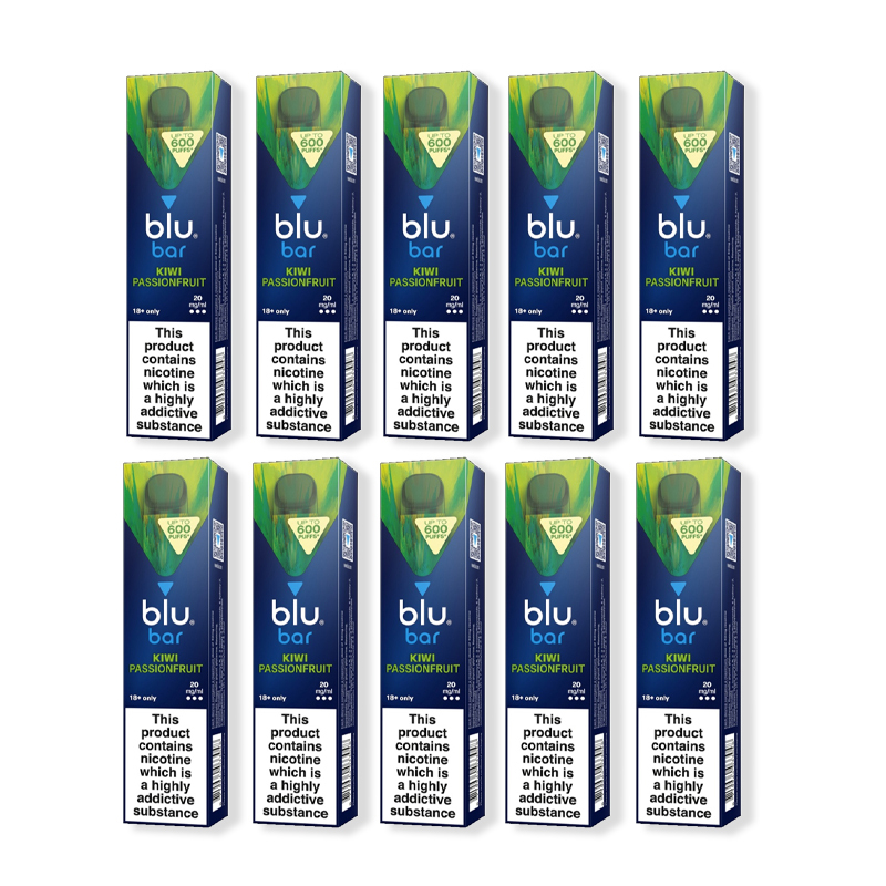 Blu Bar Kiwi Passionfruit Vape (10 Pack) | Health and Care
