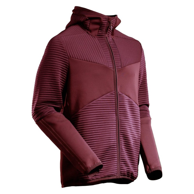Breathable Fleece Running Hoodie (Maroon) | Health and Care