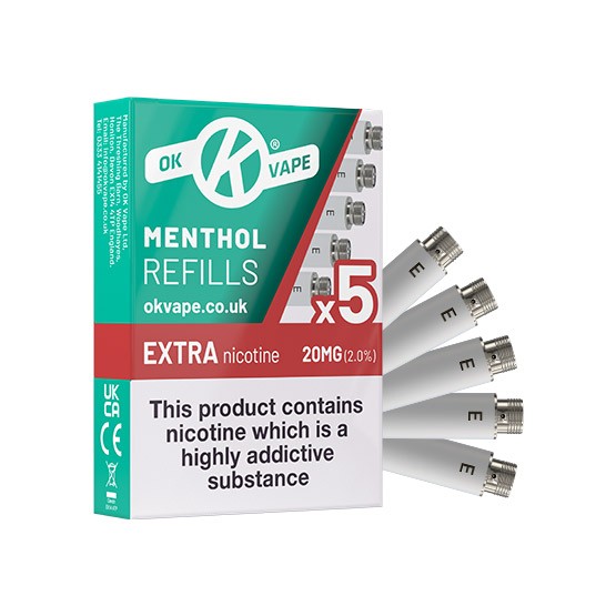 OK Vape E-Cigarette 20mg Menthol Refill | Health and Care