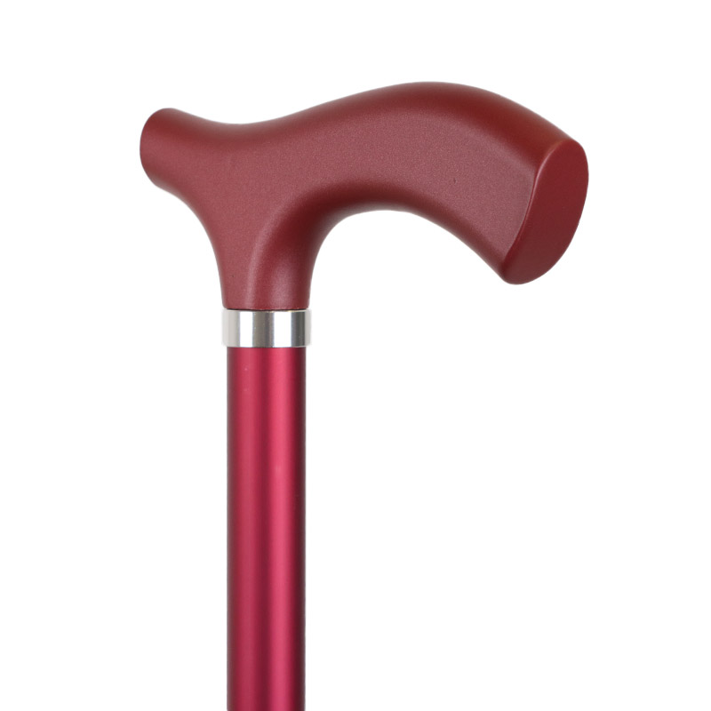 Metallic Red Adjustable Walking Stick | Health and Care