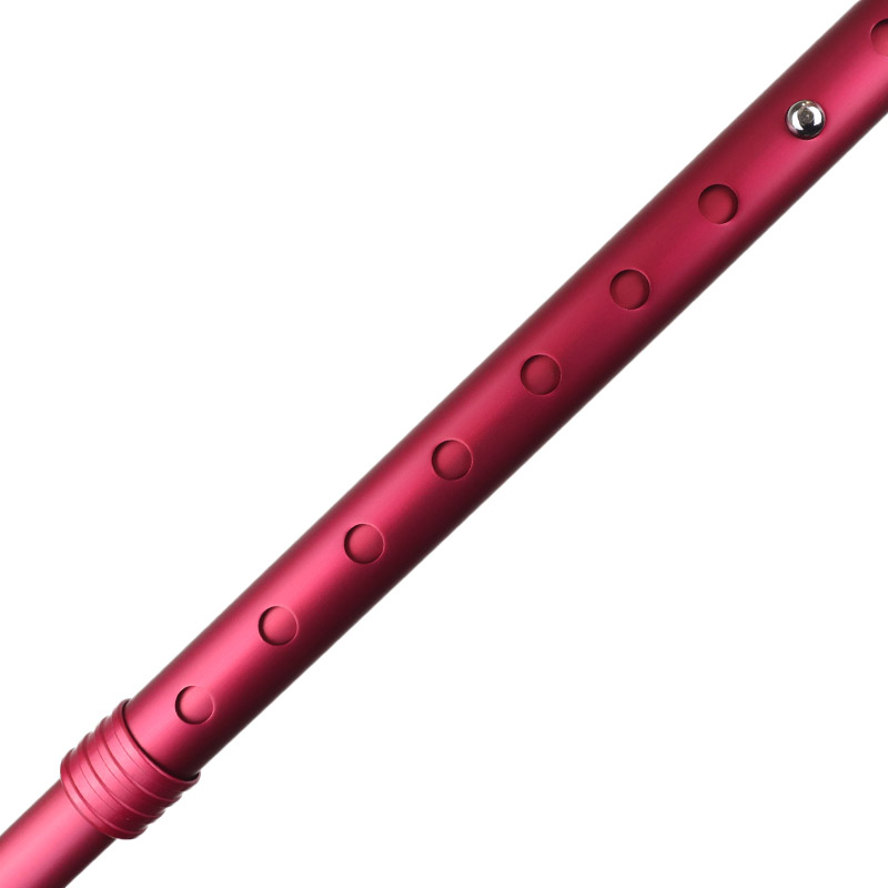 Metallic Red Adjustable Walking Stick | Health and Care