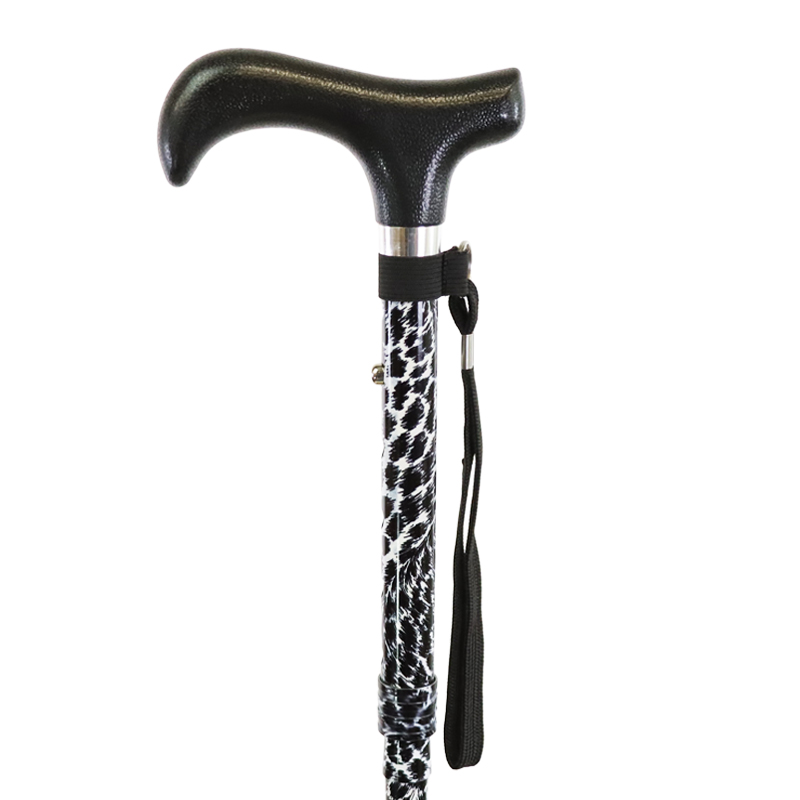 Zebra Print Mini Folding Walking Stick | Health and Care