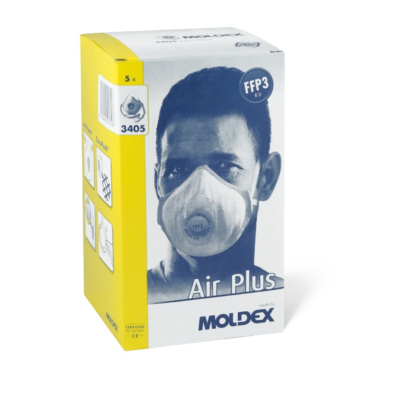 Moldex Air Plus 3405 FFP3 Mask (Box of 5) | Health and Care