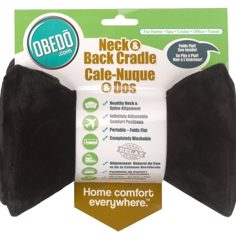 Obedo Back and Neck Cradle Pillow (Black) | Health and Care