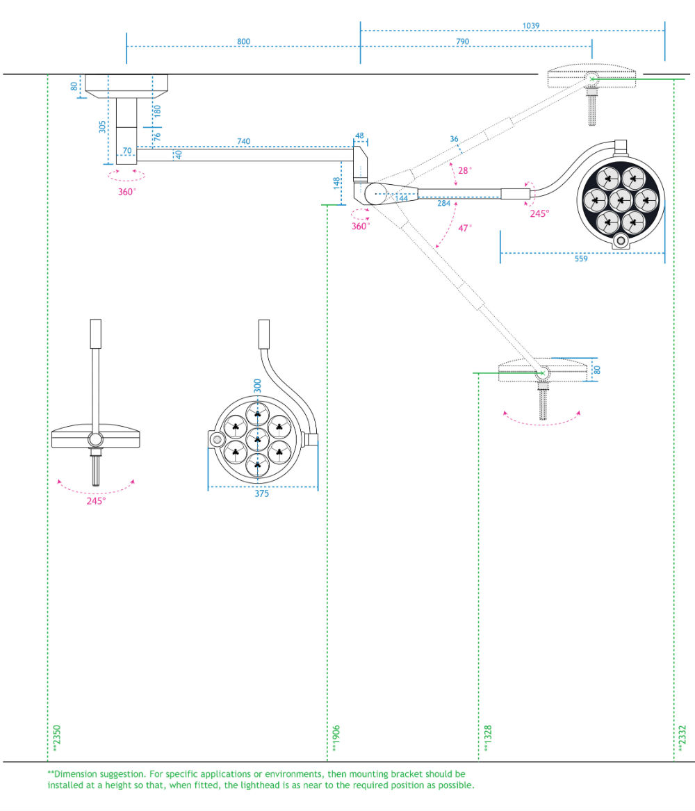 Daray SL430 LED Minor Surgery Light | Health and Care