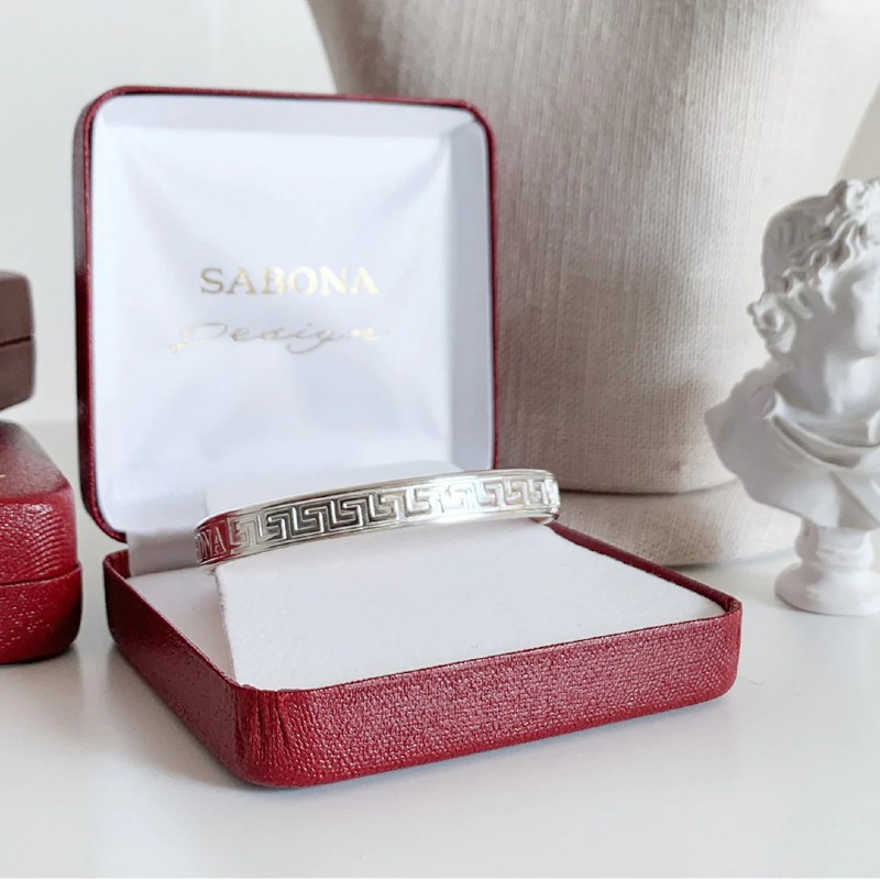 Sabona Olympia Copper Silver-Plated Bracelet (7mm Width) | Health and Care