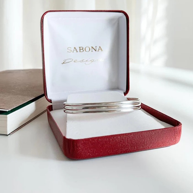 Sabona Classic Copper Silver-Plated Bracelet (7mm Width) | Health and Care