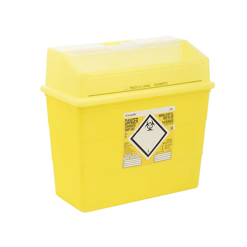 Sharpsafe 30L Sharps Container (Pack of 15) | Health and Care
