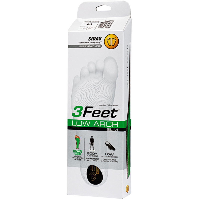 Sidas 3Feet Slim Low Arch Insoles | Health and Care
