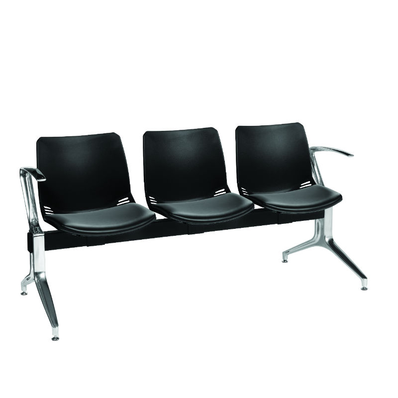 Blk 3-Seat Modular Seating - Blk Vinyl | Health and Care