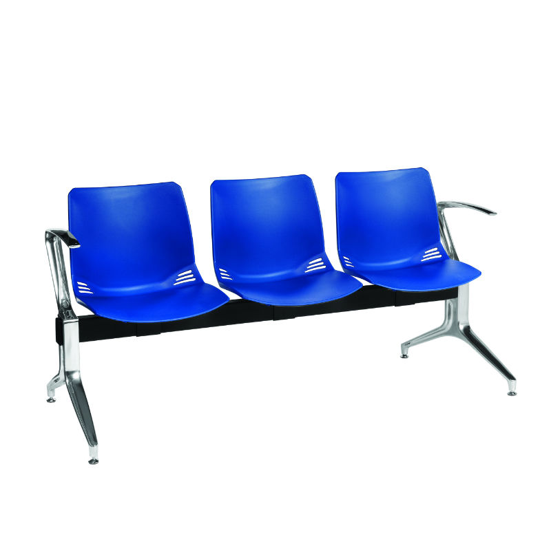 Blue Three-Seat Modular Visitor Seating | Health and Care
