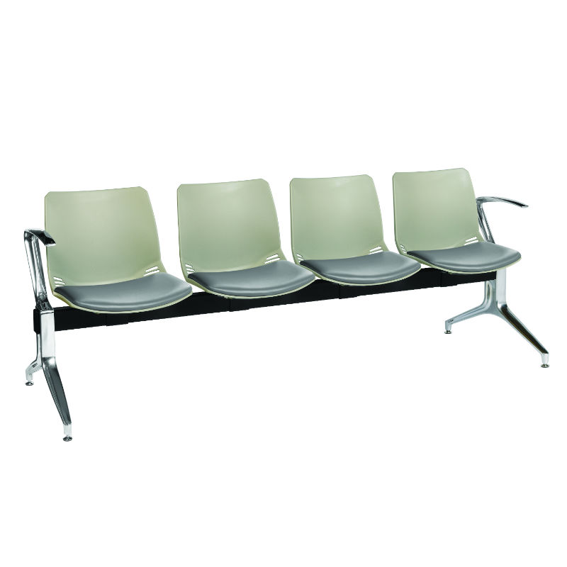 Grey 4-Seat Modular Seating - Grey Vinyl | Health and Care