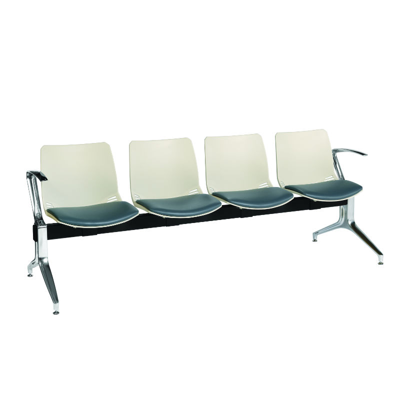Ivory 4-Seat Modular Seating - Grey Vinyl | Health and Care