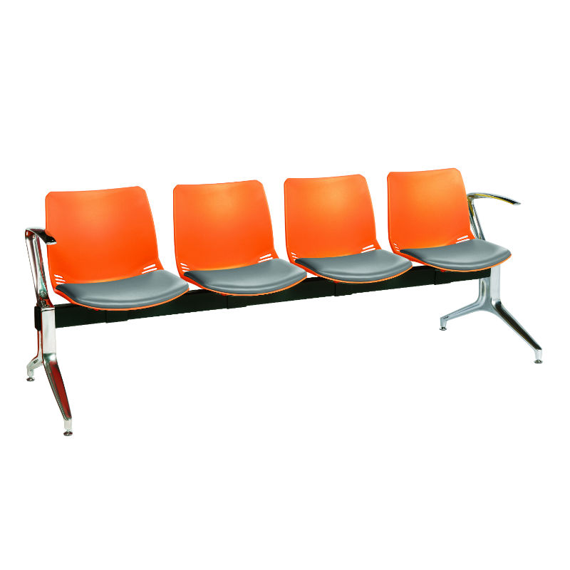 Orng 4-Seat Modular Seating - Grey Vinyl | Health and Care