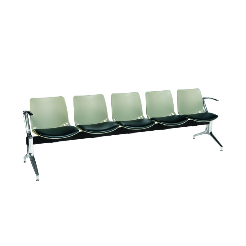 Grey 5-Seat Modular Seating - Bck Vinyl | Health and Care