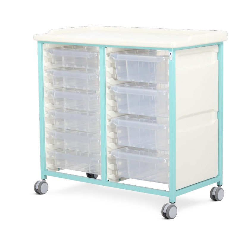 Bristol Maid Double Column Tray Trolley | Health and Care