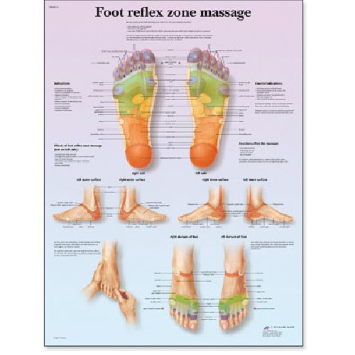 Foot Reflex Zone Massage Chart | Health and Care
