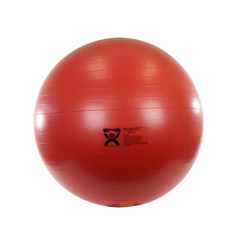 CanDo Deluxe Anti-Burst Exercise Ball Red 75cm | Health and Care