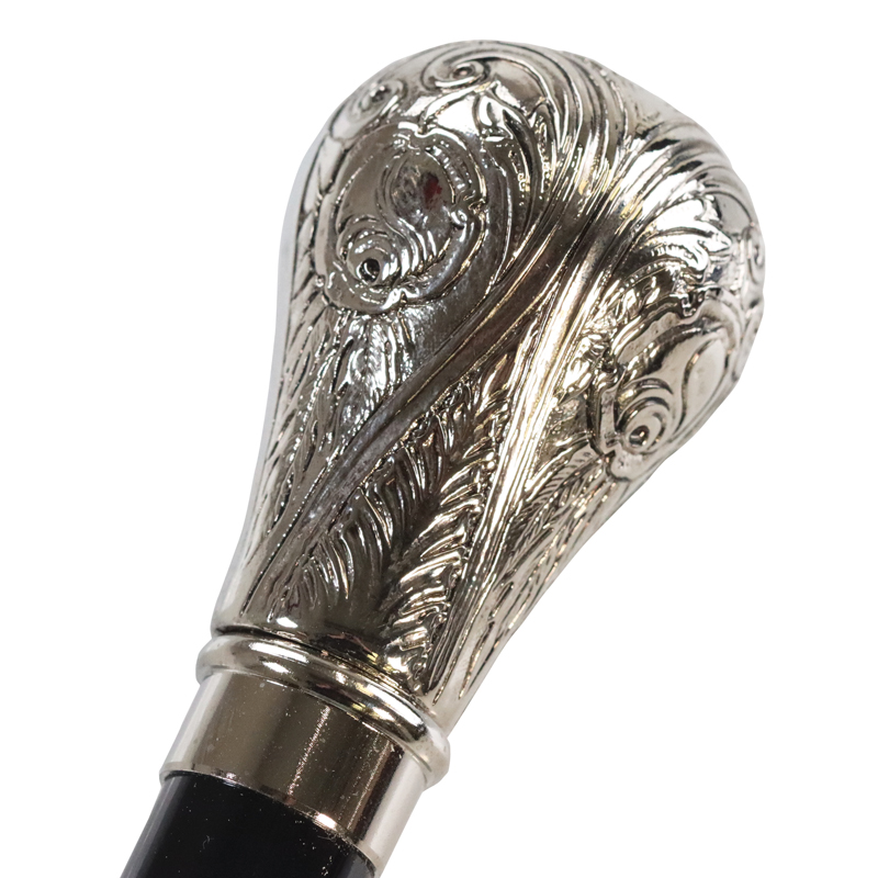 Black Beechwood Nickel Plated Ornate Capstick | Health and Care