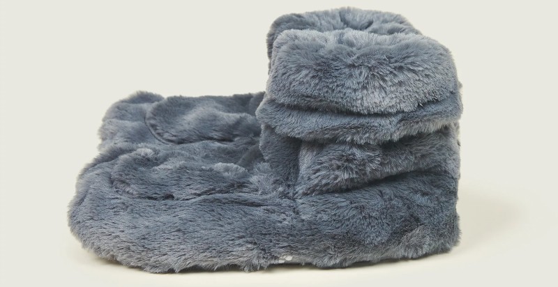 Warmies Luxury Fur Slipper Boots (Grey) | Health and Care
