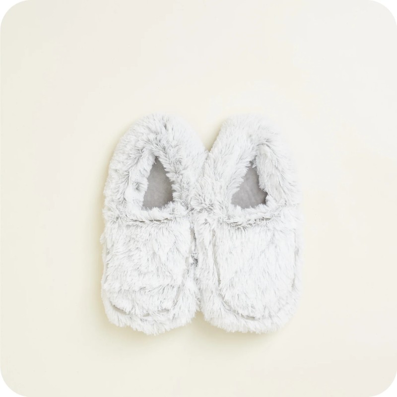 Warmies Classic Soft Fur Slippers (Grey) | Health and Care