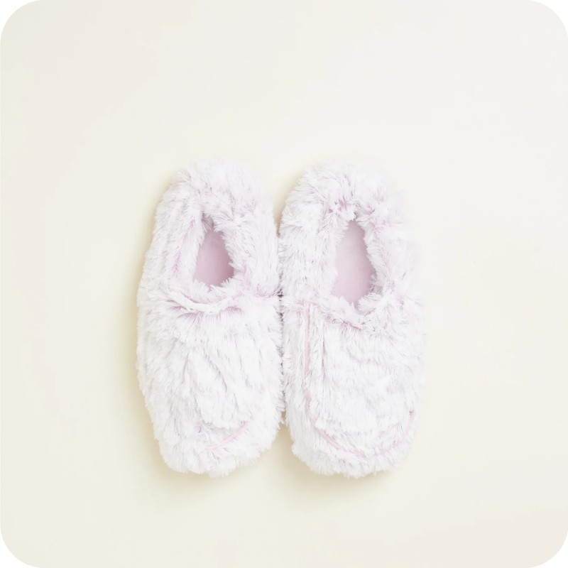 Warmies Classic Soft Fur Slippers (Pink) | Health and Care