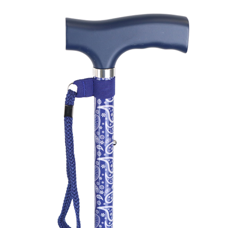 Ziggy Blue Paisley Adjustable Stick | Health and Care