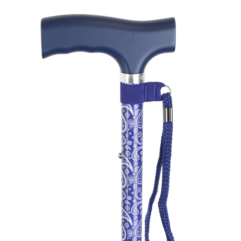 Ziggy Blue Paisley Adjustable Stick | Health and Care