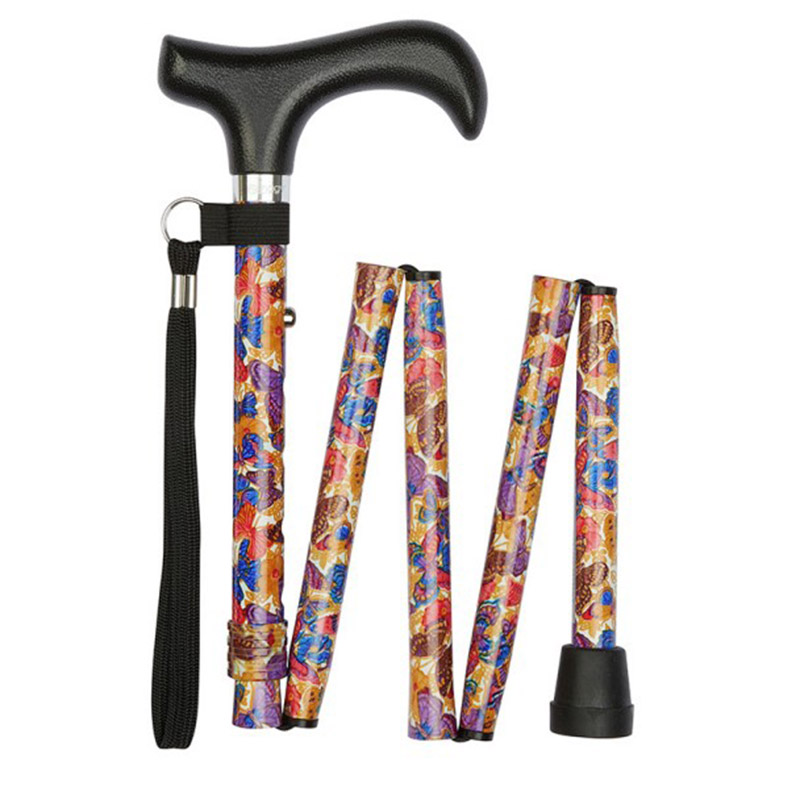 Butterfly Adjustable Folding Walking Stick | Health and Care