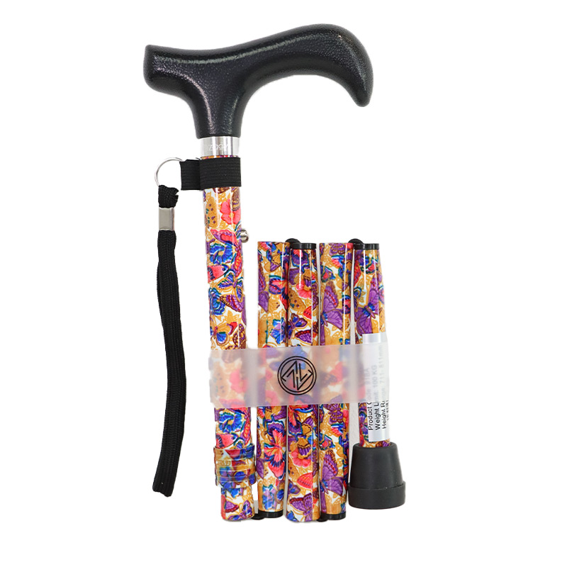 Butterfly Adjustable Folding Walking Stick | Health and Care