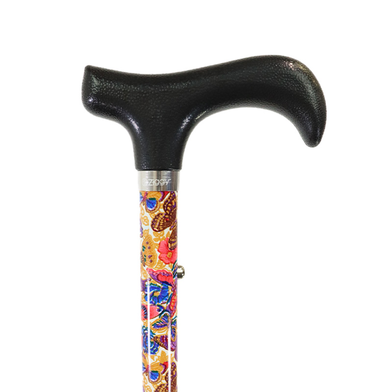 Butterfly Adjustable Folding Walking Stick | Health and Care