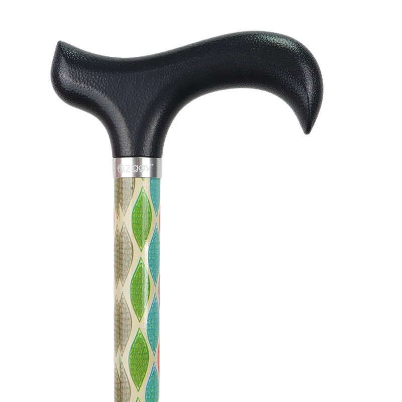 Ziggy Leaf Pattern Cane with Derby Handle | Health and Care