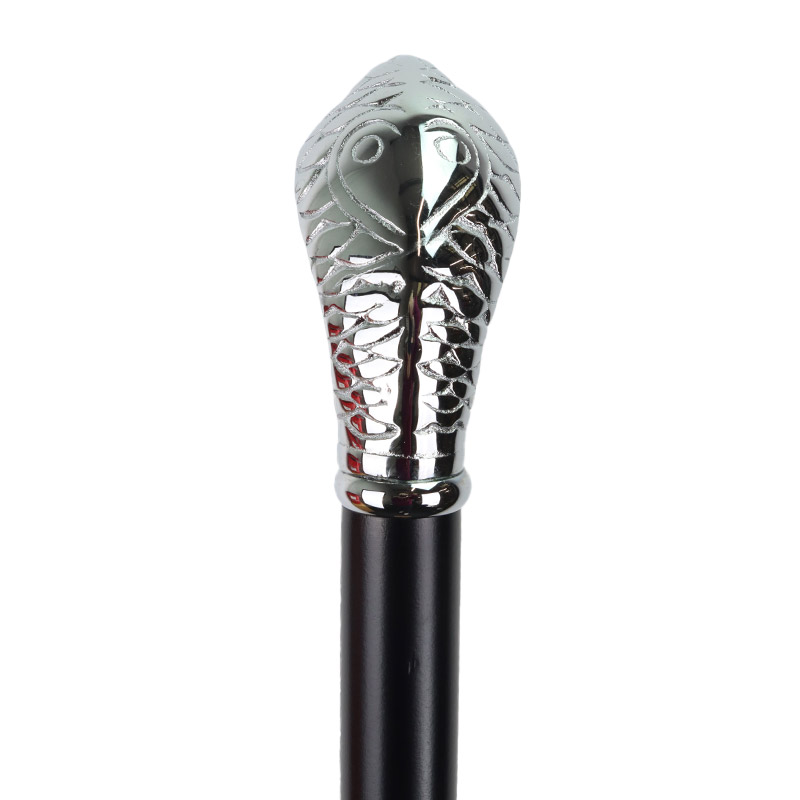 Cobra Handle Chrome Dress Cane | Health and Care