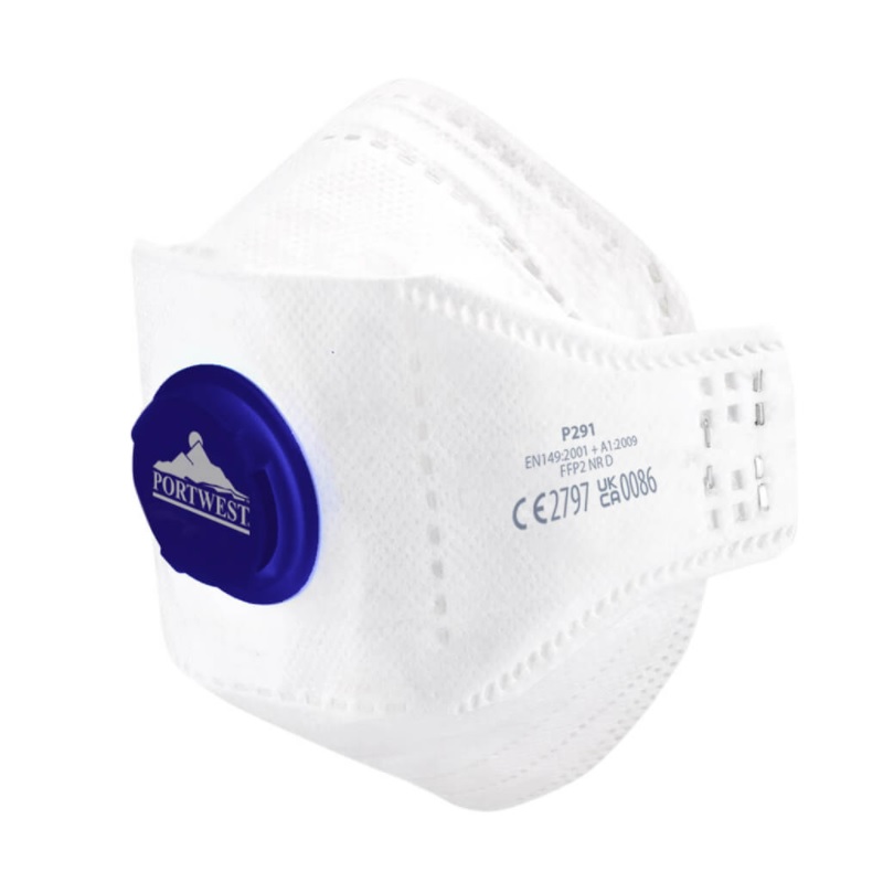 Portwest FFP2 Flat Respirator Mask 10pk | Health and Care