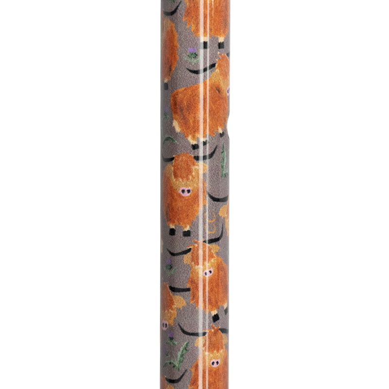 Adjustable Aluminium Derby Cane (Higland Cows) | Health and Care