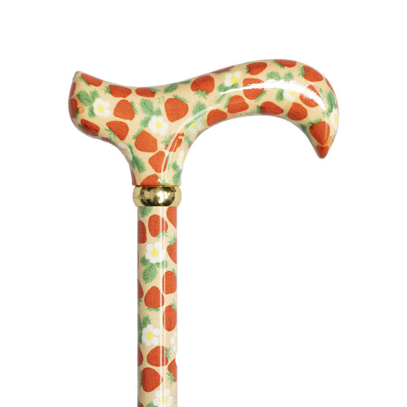 Adjustable Aluminium Derby Cane (Strawberries) | Health and Care