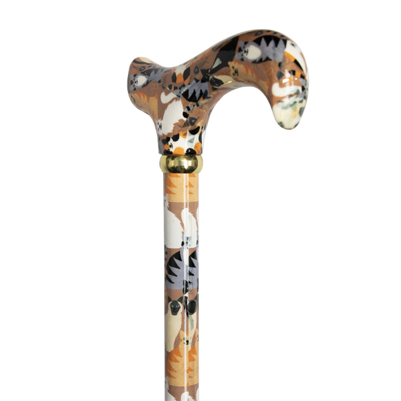Adjustable Aluminium Derby Walking Cane (Cats) | Health and Care