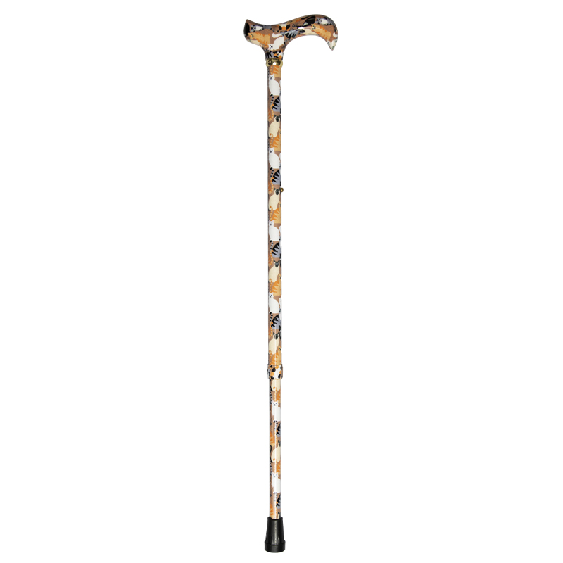 Adjustable Aluminium Derby Walking Cane (Cats) | Health and Care