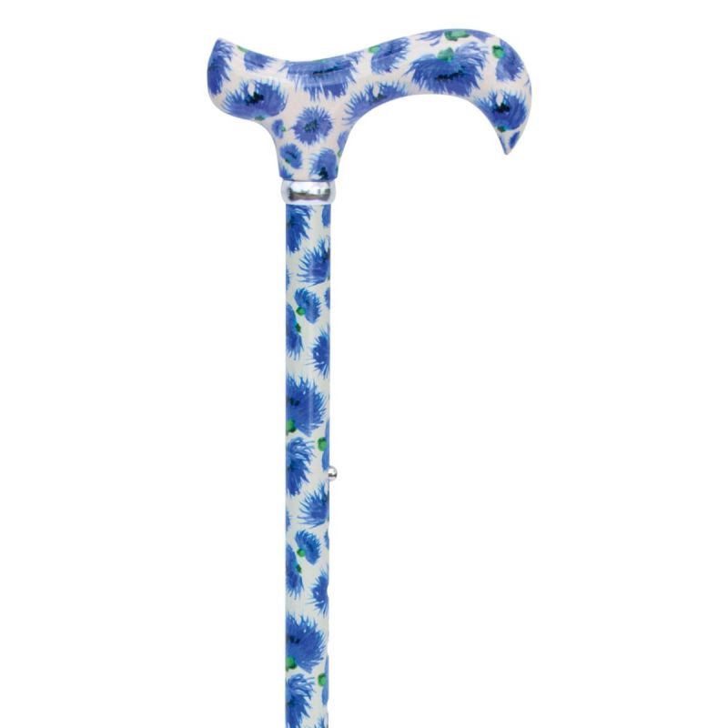Adjustable British Cornflowers Derby Cane | Health and Care