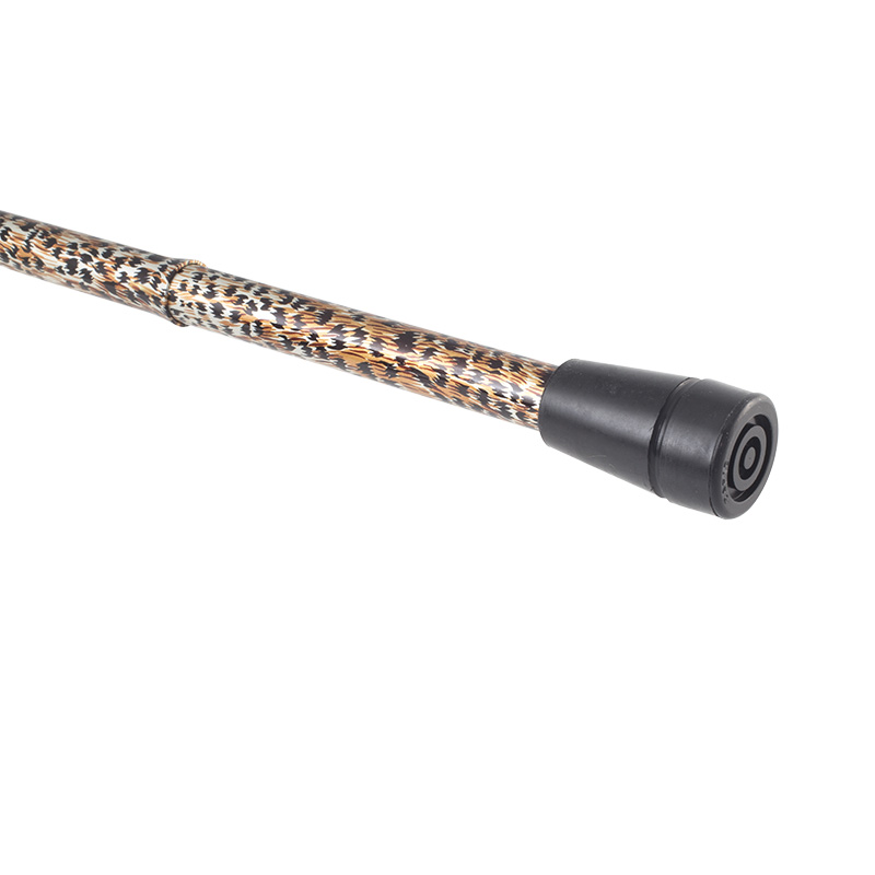 Adjustable Folding Fashion Derby Handle Cheetah Pattern Walking Stick ...