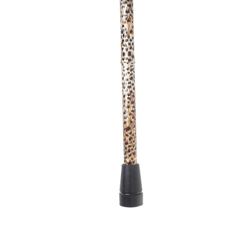 Adjustable Folding Fashion Derby Handle Cheetah Pattern Walking Stick ...